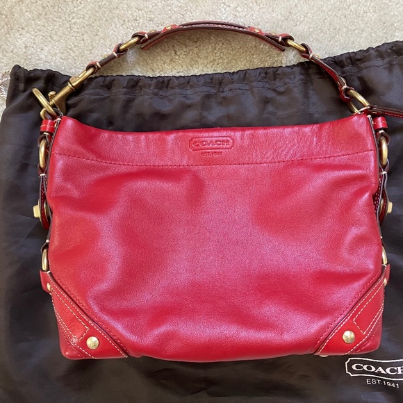 Coach | Bags | Coach Est 941 Red Shoulder Bag | Poshmark